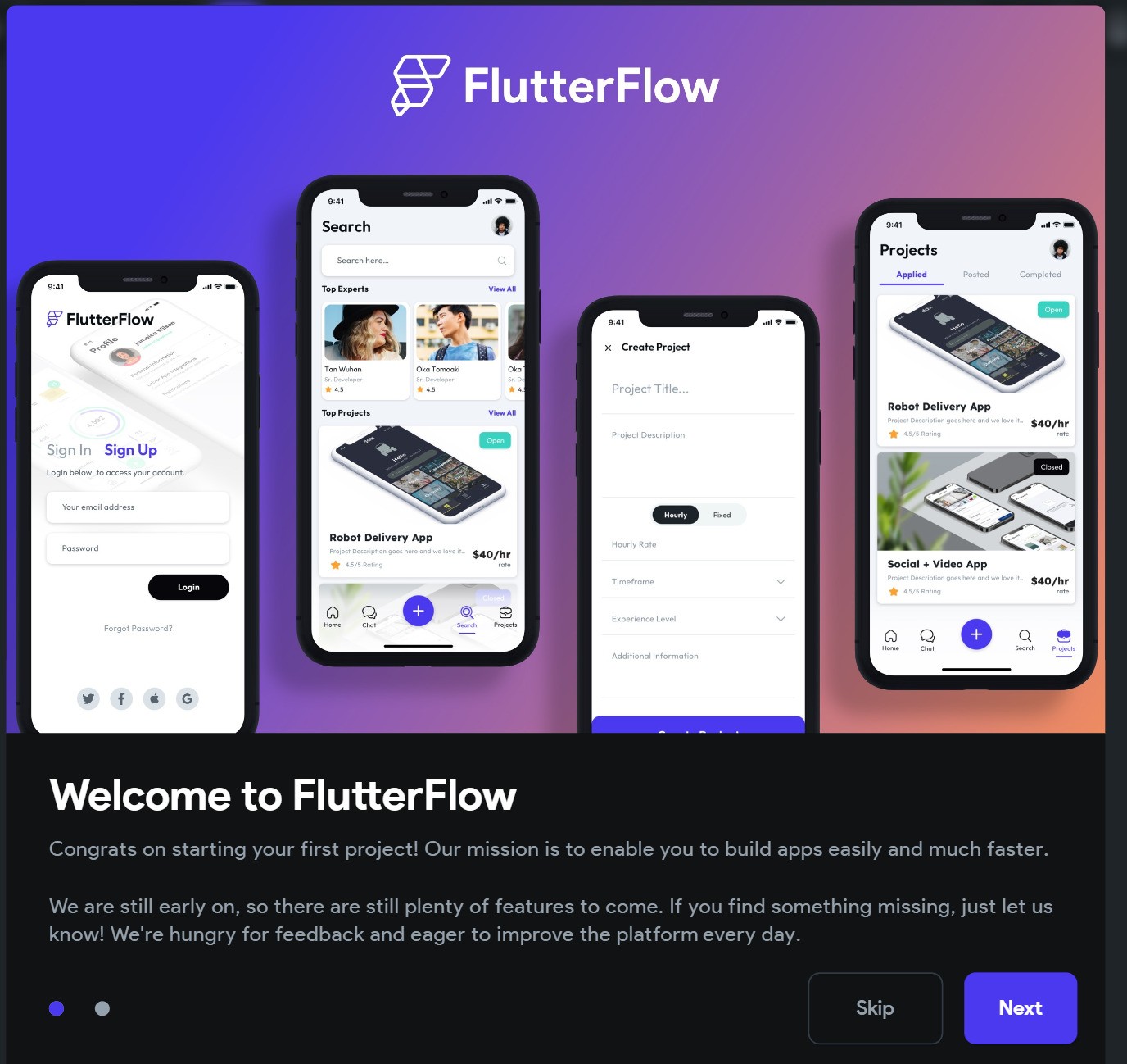 FlutterFlowとは？基本的な使い方-ノーコードローコード開発 | しゃくろぐ